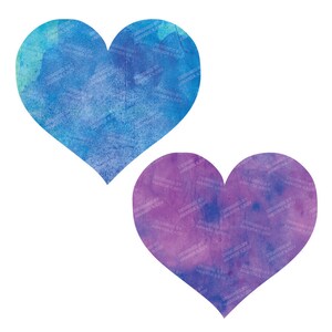 Hand Painted Bright Watercolor Hearts Clipart Watercolor Heart Clip Art ...