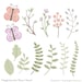 Cute Flowers Clipart in Grandmas Garden - Pastel Vector Flowers, Pastel ...