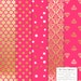 Premium Gold Foil Hot Pink Digital Papers Party Patterns, Party Digital ...