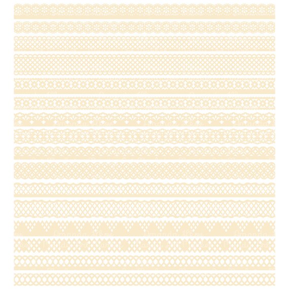 Cream Lace Border Clip Art