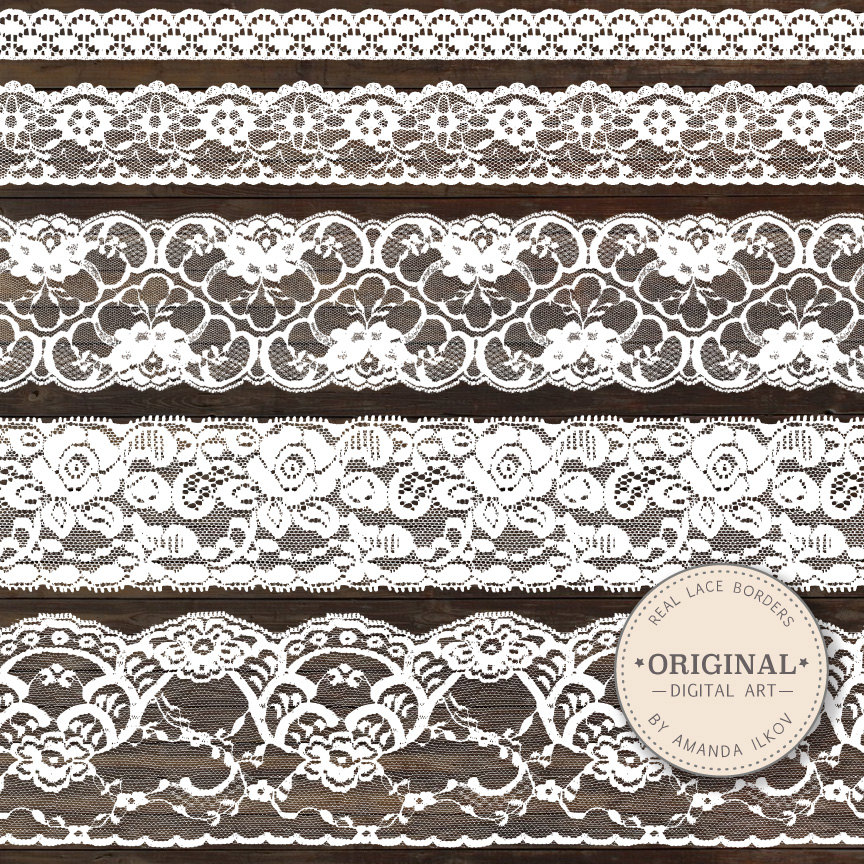 Beautiful Real Floral Lace Borders - White Lace Borders, Wedding Lace ...
