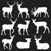 Premium Chalkboard Deer Silhouettes Clipart & Vectors Deer - Etsy