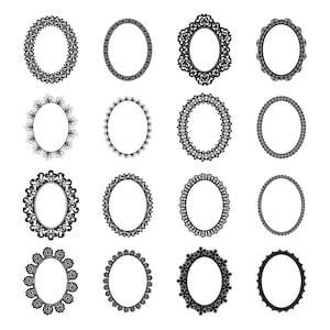 Premium Digital Lace Frames, Lace Border Clip Art, Digital Scrapbook ...