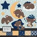 Professional Navy Sleepy Bears Clipart Navy Bedtime Bears - Etsy