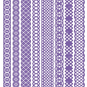32 Premium Purple Paper Punch Lace Borders Clipart & Vectors - Purple ...