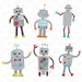Premium Robots & Gears Clip Art With Vectors - Friendly Robot Clipart ...