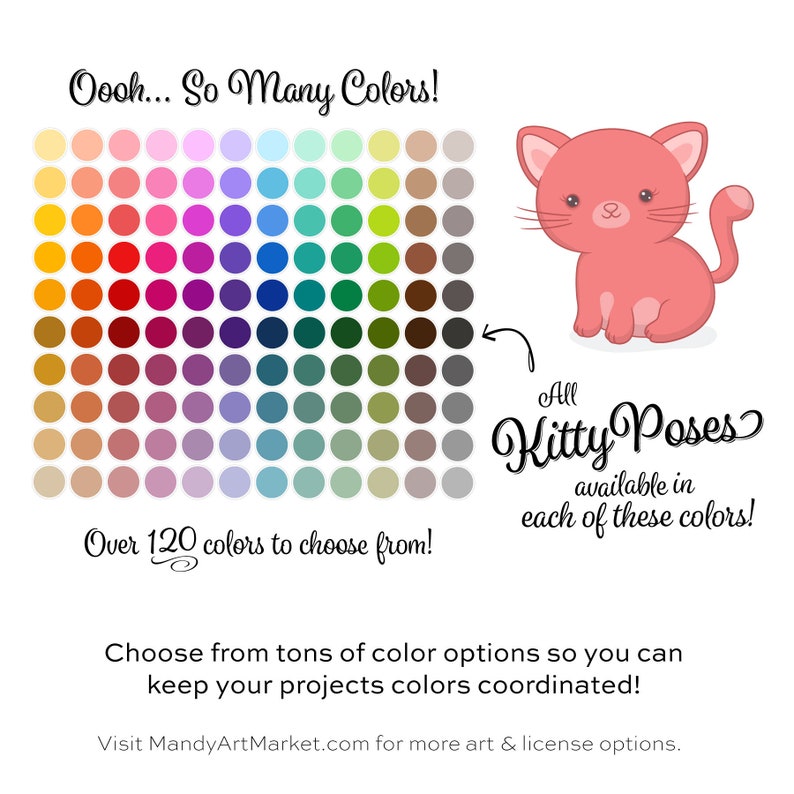 Professional Cute Cat Clipart in Pink - PNG & EPS Vector Formats ...