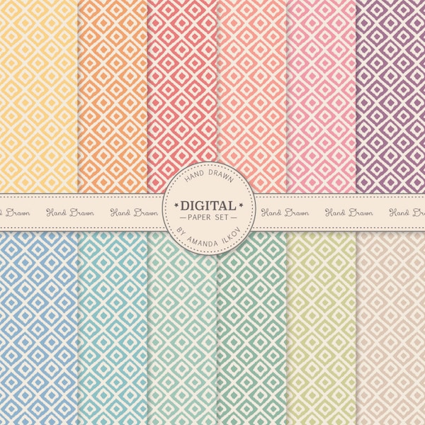 Ikat Digital Paper - Etsy