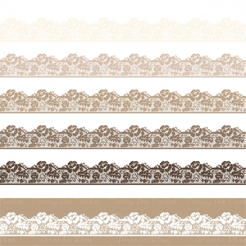 Professional Rose Lace Borders in Champagne Lace Border | Etsy