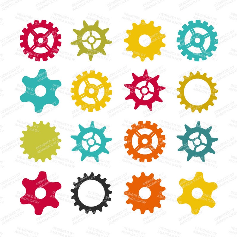 Premium Robots & Gears Clip Art With Vectors Friendly Robot - Etsy