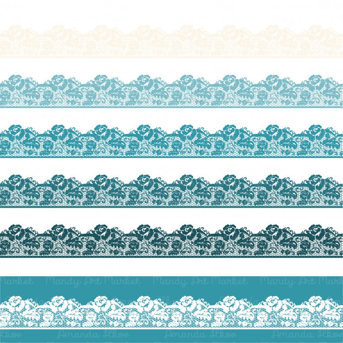 Professional Rose Lace Borders in Vintage Blue Lace Border - Etsy