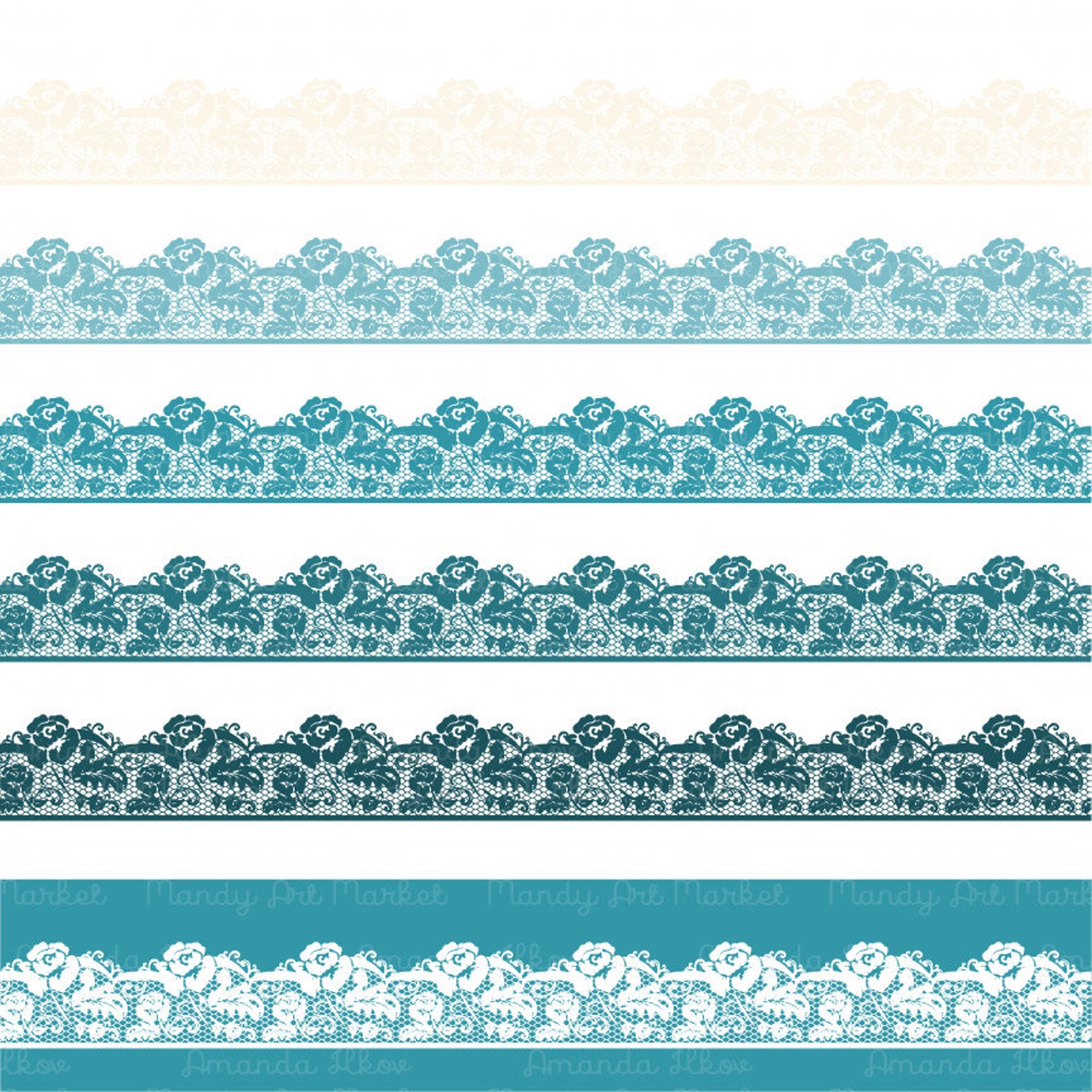 Professional Rose Lace Borders in Vintage Blue Lace Border - Etsy