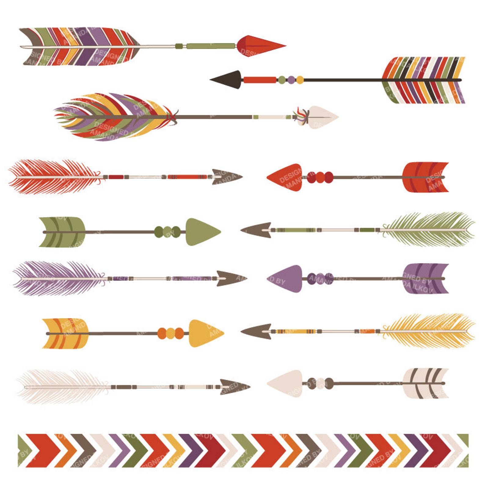 Professional Tribal Arrows Clipart & Vectors in Autumn - Arrows Clip ...