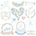 Premium Floral Clip Art & Vectors Soft Blue Wedding Clip Art, Wedding ...