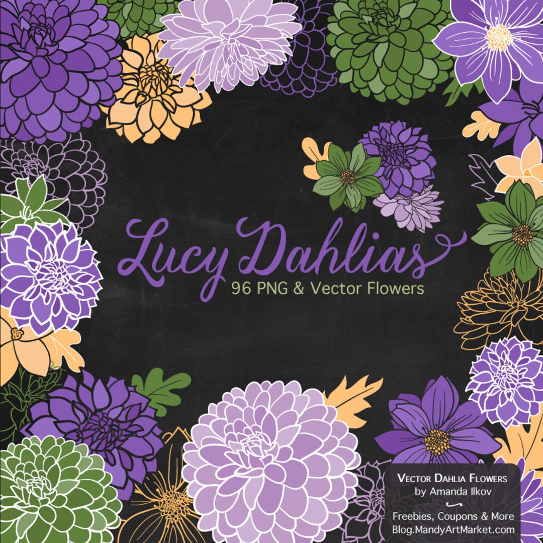 Lucy Dahlia Clipart & Vectors in Crocus - Spring Flowers, Vector ...