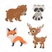 Premium Woodland Animal Clip Art, Woodland Animal Vectors Woodland ...