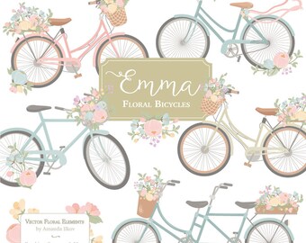 Bicycles Digital Clipart - Etsy