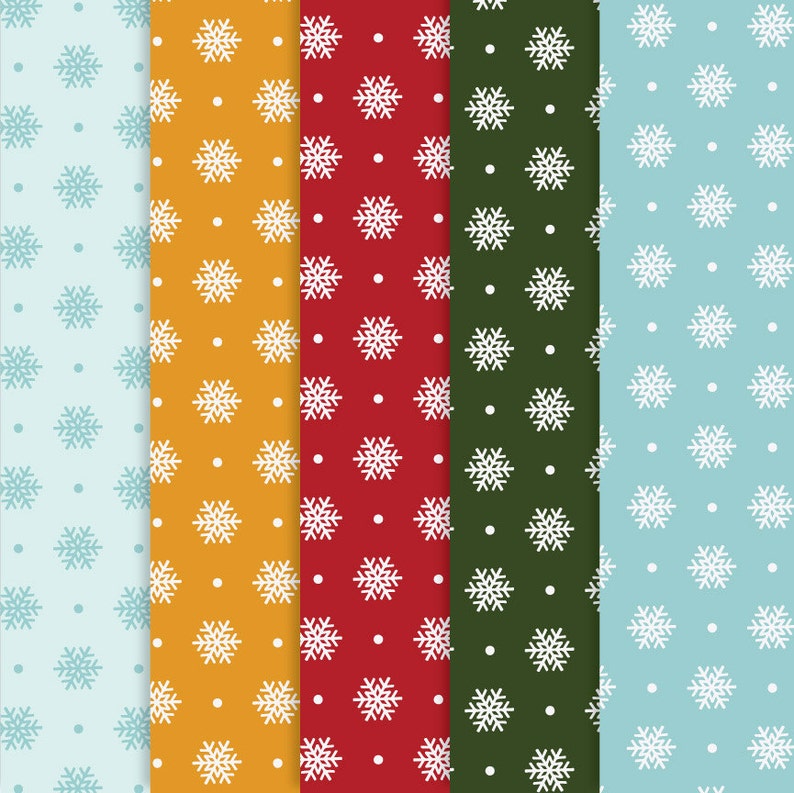 Premium Christmas Characters Clip Art & Digital Papers Set | Etsy