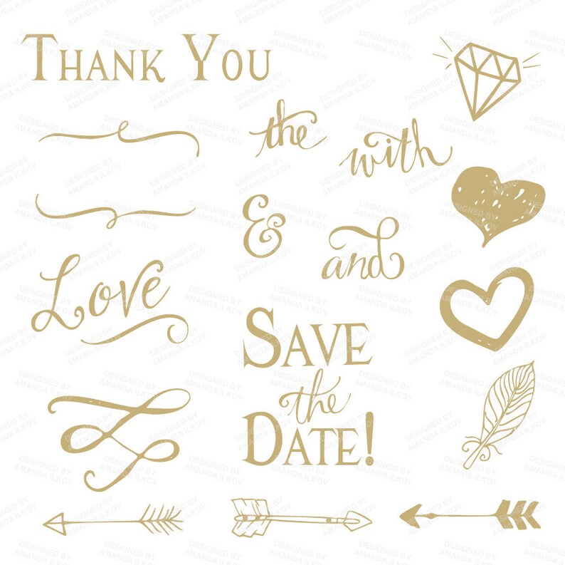 Vintage Blue Floral Party & Wedding Clip Art Vectors Flower | Etsy