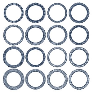 32 Premium Paper Punch Navy Lace Frames Clipart & Vectors - Navy Lace ...