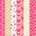 Premium Boho Gold Glitter Digital Paper in Hot Pink - Gold Digital ...