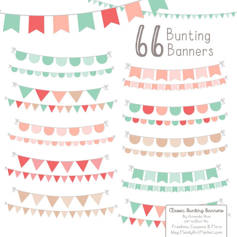 Mint Bunting - Etsy