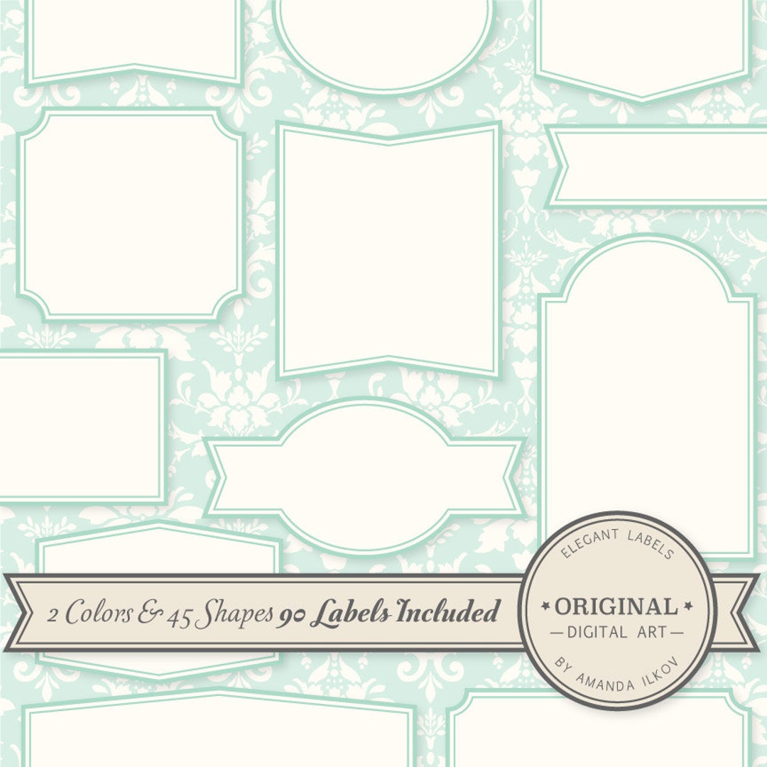 Professional Elegant Labels Mint Labels, Mint Tags, Digital Labels ...