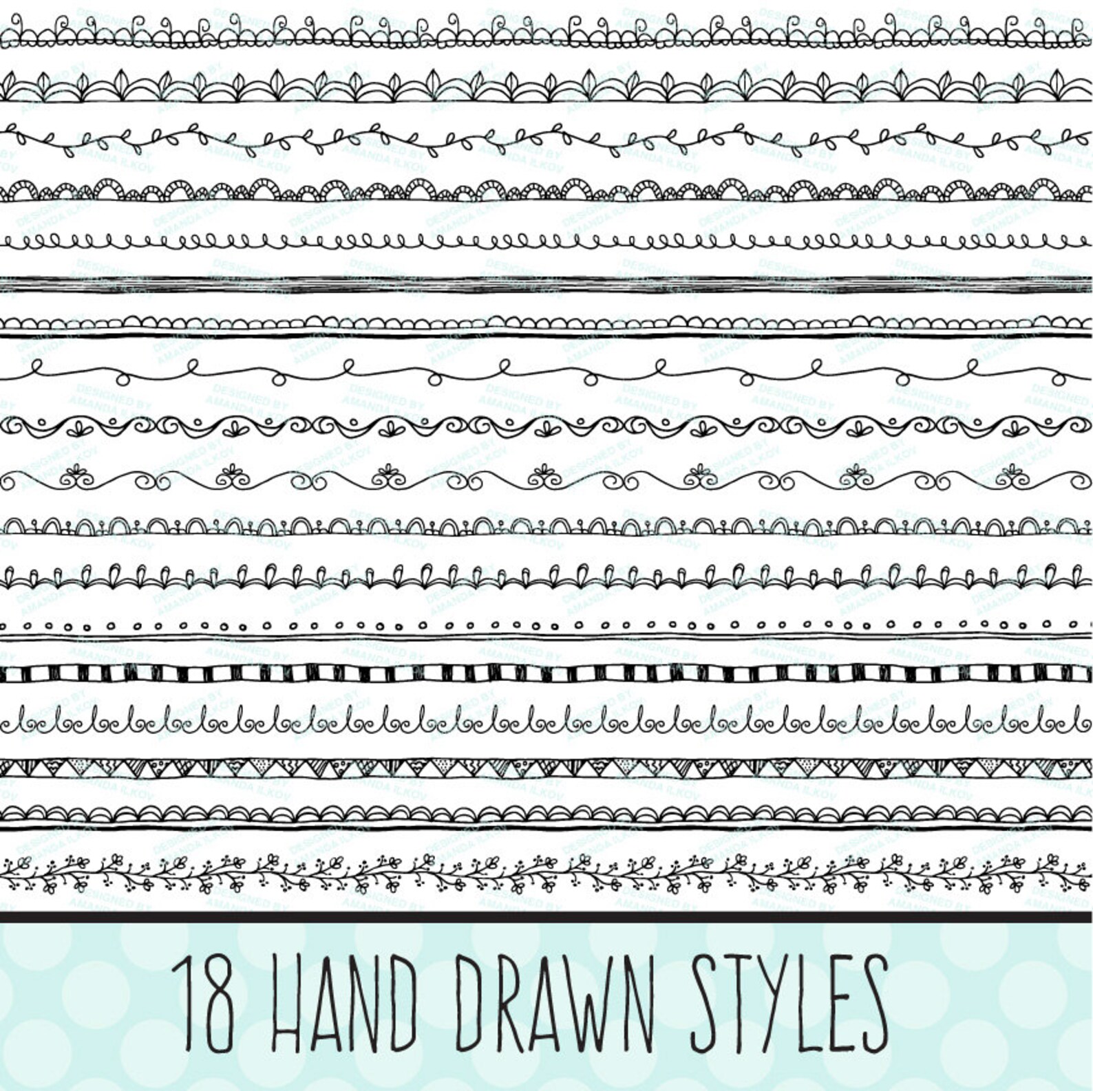 Premium Set of 72 Digital Black Lace Frames, Scrapbook Frames - Black ...