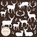 Premium Chalkboard Deer Silhouettes Clipart & Vectors Deer - Etsy