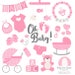 Premium Oh Baby Clipart & Vectors Set in Pink Pink Pink Baby | Etsy