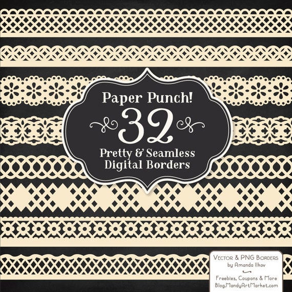 Cream Lace Border Clip Art