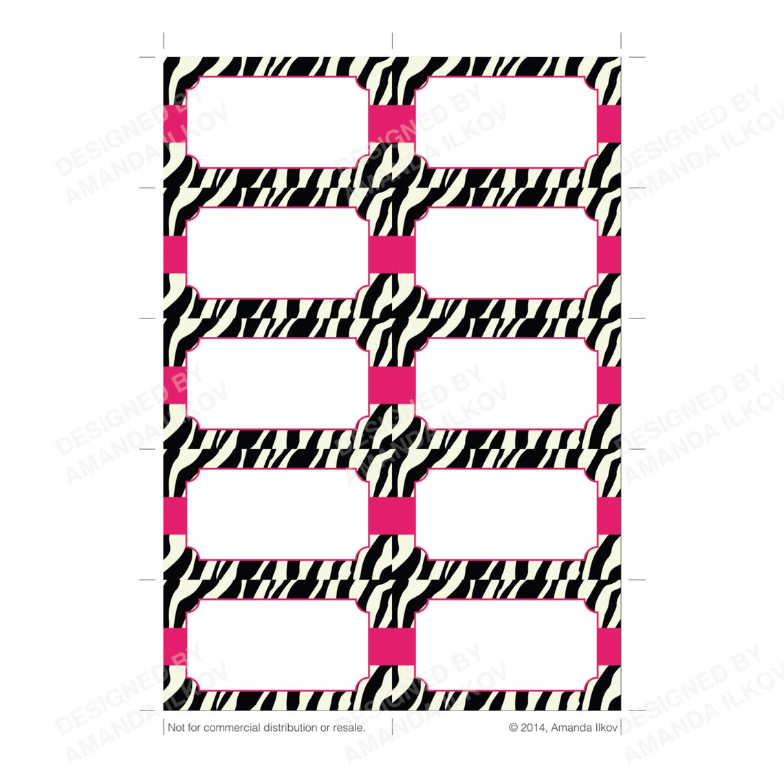 Premium Zebra Print Cards Printable Business Cards Printable | Etsy