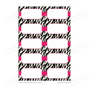 Premium Zebra Print Cards, Printable Business Cards, Printable Lables ...