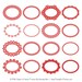 Red Round Lace Frames Clipart & Vectors Red Lace Frames, Red Vector ...