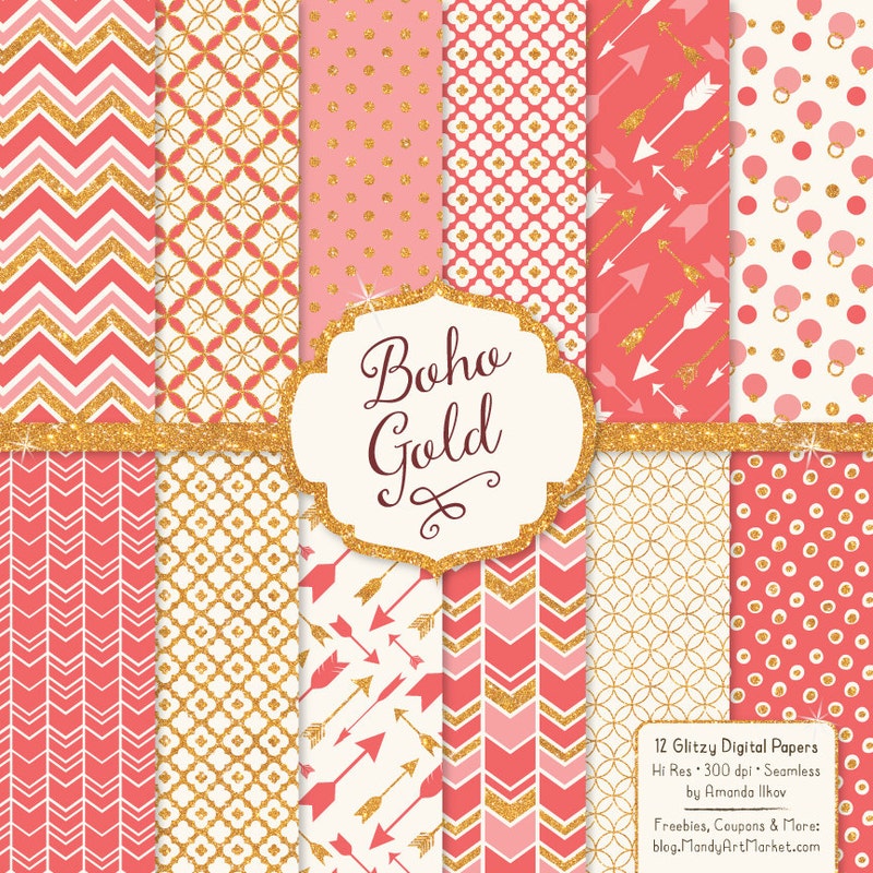 Coral Aqua Chevron - Etsy