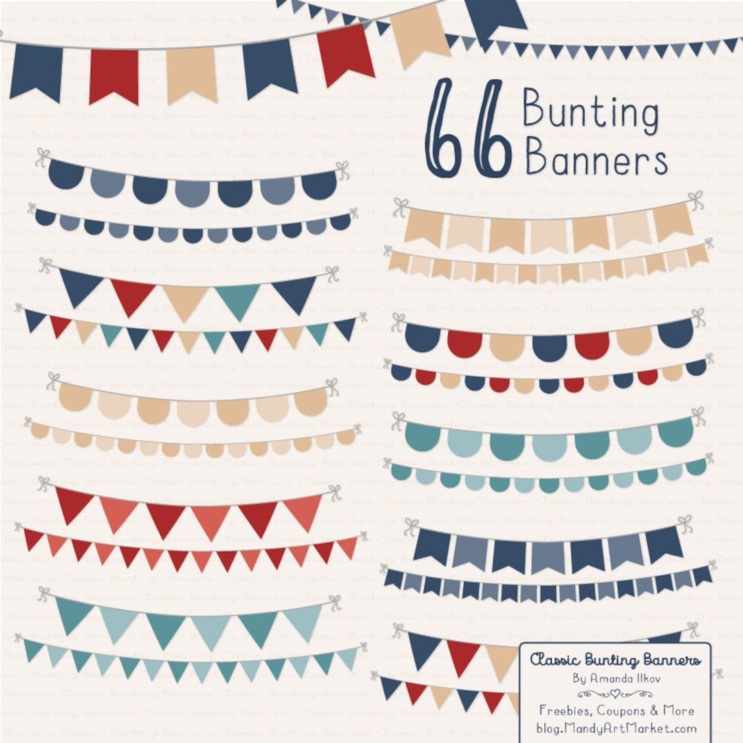 Professional Bunting Banner Clipart & Vectors in Americana - Bunting ...