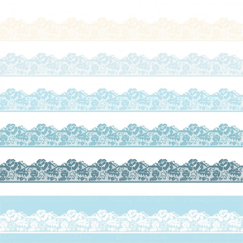 Professional Rose Lace Borders in Soft Blue Lace Border - Etsy