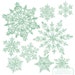 Premium Glitter Snowflakes in Mint Mint Glitter Snowflake Clipart ...