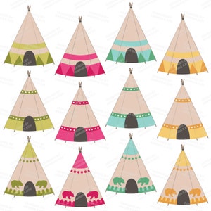 Professional Tribal Clipart & Vectors - Tribal Clip Art, Tipi Clipart ...