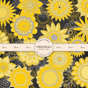 Professional Sunshine Yellow Flowers Clipart & Vectors Floral Clip Art ...