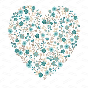 Professional Floral Heart Clipart & Vectors - Floral Heart Clip Art ...