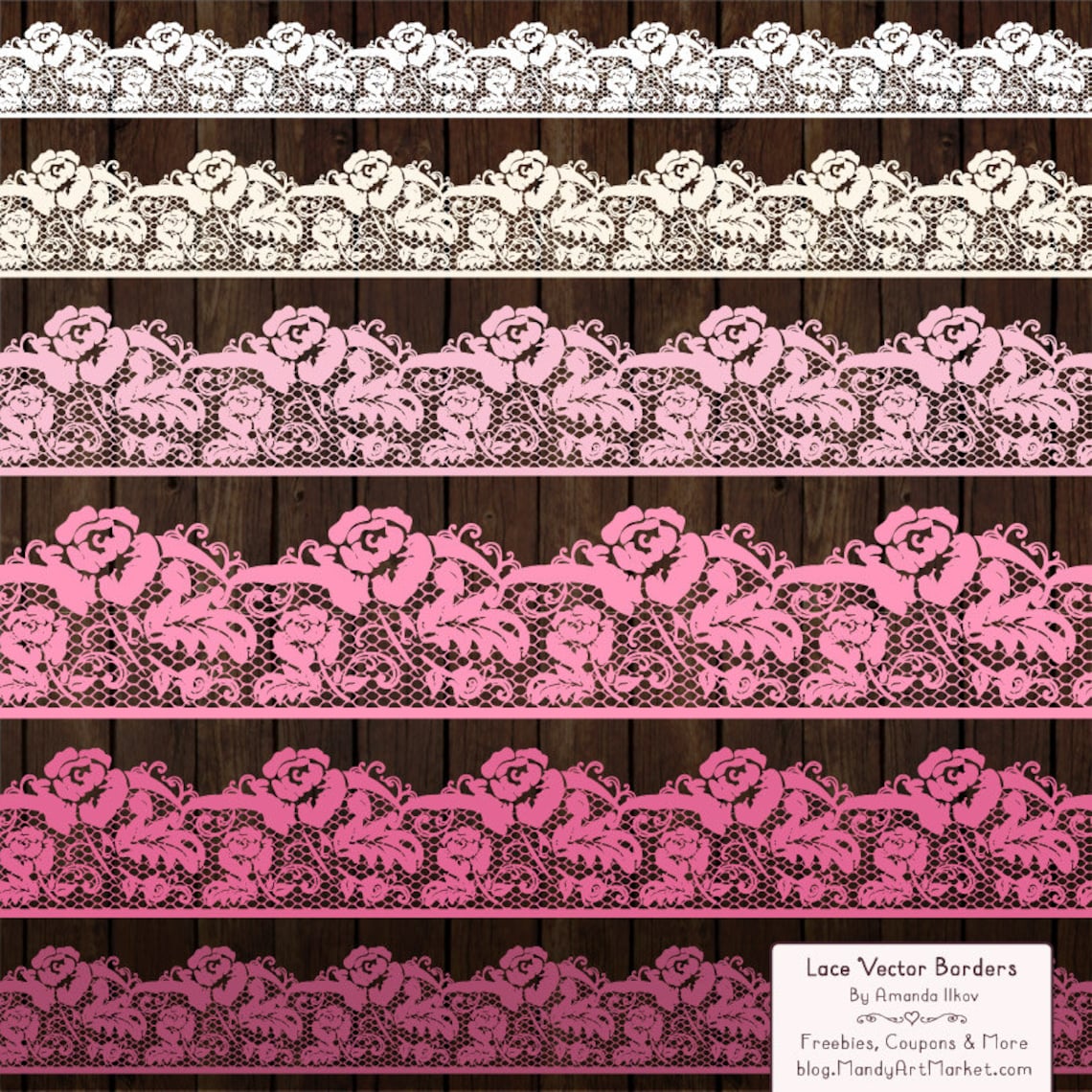 Professional Rose Lace Borders in Pink Lace Border Lace - Etsy