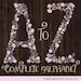 Professional Floral Alphabet Clipart & Vectors Lavender Floral Monogram ...