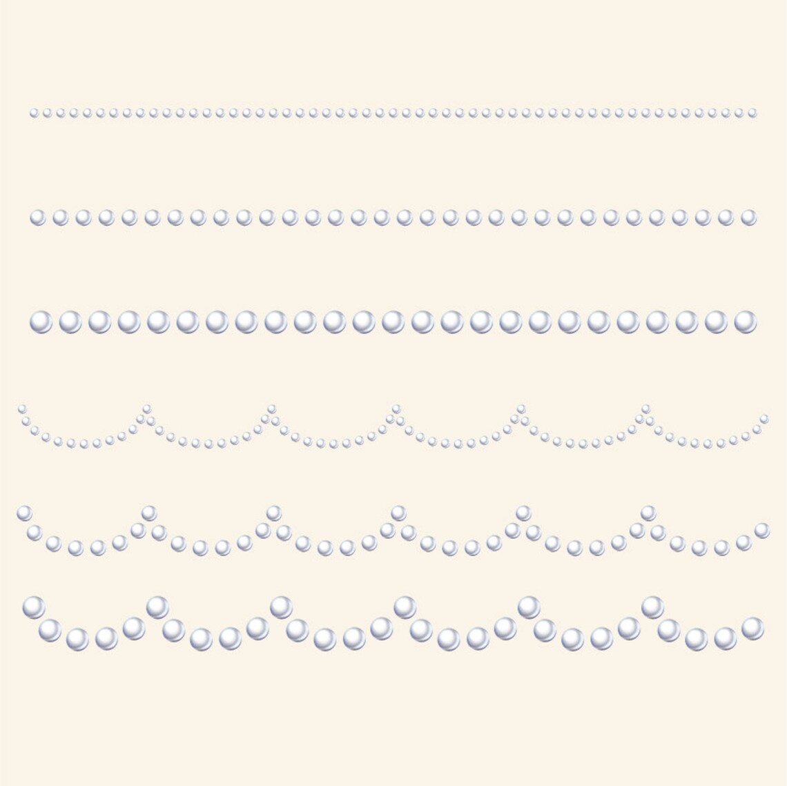 Premium Pearl Wedding Clip Art Borders & Frames Pearl | Etsy