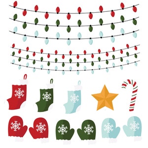 Premium Christmas Characters Clip Art & Digital Papers Set - Santa ...