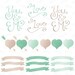 Professional Mint Green Floral Heart Clipart & Vectors - Floral Heart ...