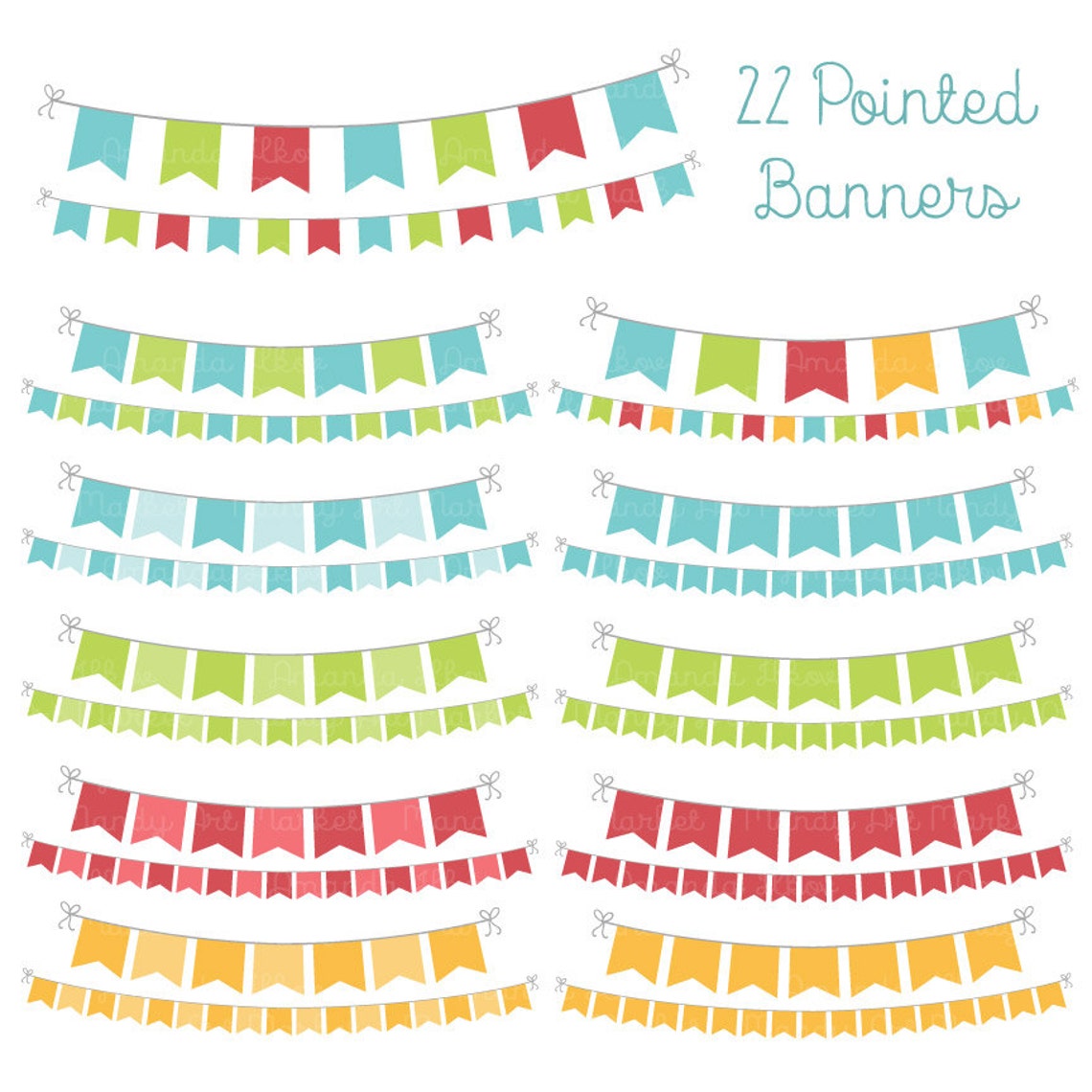 Professional Bunting Banner Clipart & Vectors in Fresh | Etsy
