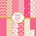 Premium Boho Gold Glitter Digital Paper in Hot Pink - Gold Digital ...