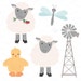 Premium Grey Farm Animals Clip Art & Vectors - Grey Farm Animals ...