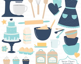 Professional Baking Clipart & Vectors in Autumn Kitchen | Etsy